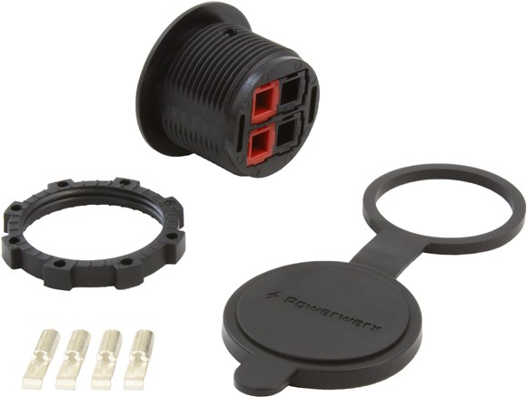 Powerwerx PanelPole2, Panel Mount Housing for Two Powerpole Connectors ...